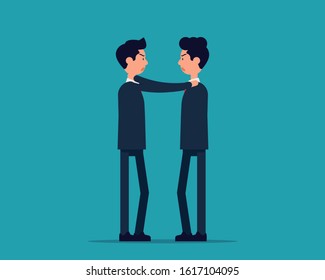 Fight Opponents Negotiations Concept Vector Illustration Stock Vector ...