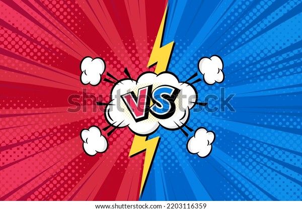 Fight Versus Pop Art Comic Red Stock Vector (Royalty Free) 2203116359 ...