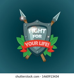Fight Your Life Banner Vector Illustration Stock Vector (Royalty Free ...