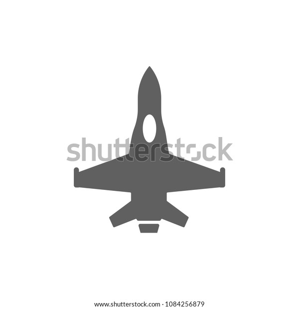 Fighter Aircraft F18 Icon Vector Symbol Stock Vector (Royalty Free ...