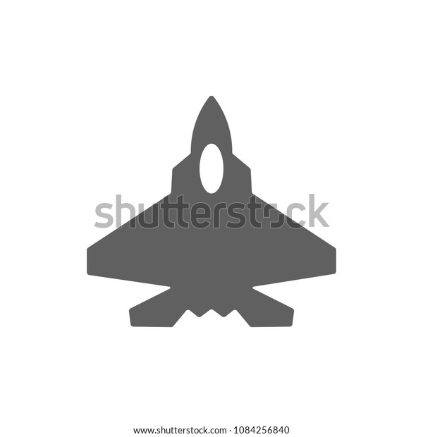 Fighter Aircraft F22 Icon Vector Symbol Stock Vector (Royalty Free ...