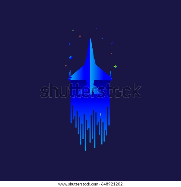Fighter Jet F16 Icon Vector Image Stock Vector (Royalty Free) 648921202 ...