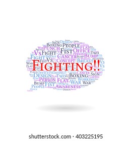 Fighting Word Cloud Art Background Stock Vector (Royalty Free ...