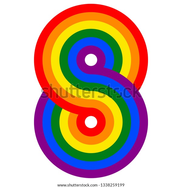 Figure 8 Infinity Sign Rainbow Flag Stock Vector (Royalty Free) 1338259199