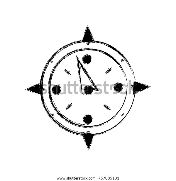 Figure Compass Object Travel Map Direction Stock Vector (Royalty Free ...