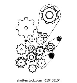 Figure Gears Signs Icon Vector Illustraction Stock Vector (Royalty Free ...