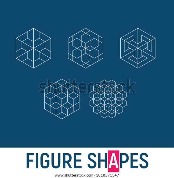 Figure Geometry Vector Shapes Vol1 Stock Vector (Royalty Free ...