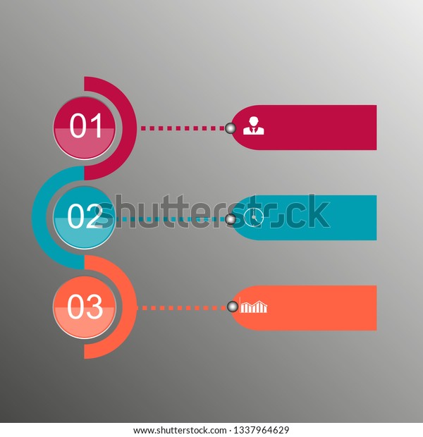 Figure Infographic Three Positions Numbers Icons Stock Vector (Royalty ...