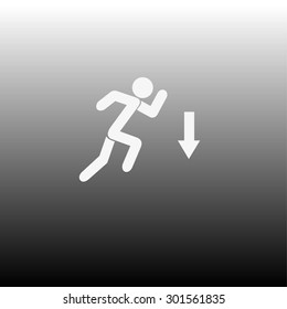 Figure Man Direction Arrow Icon Stock Vector (Royalty Free) 301561835 ...