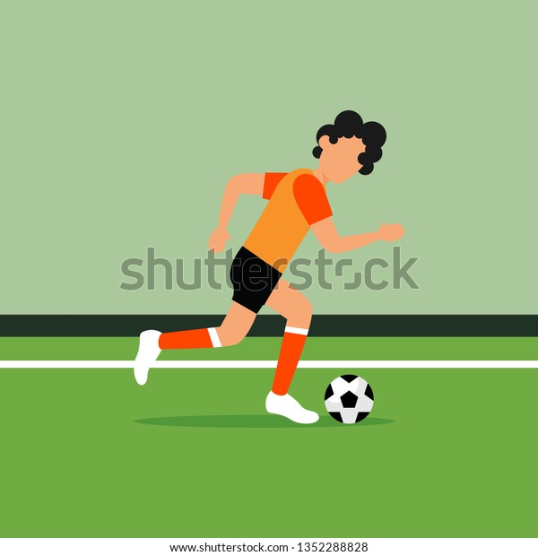Figure Playing Soccer Illustration Stock Vector (Royalty Free ...
