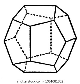 Pyritohedron Diagram That Main Form Isometric Stock Vector (Royalty ...