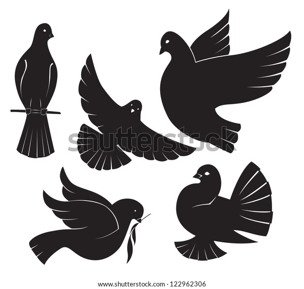 Figure Shows Dove Stock Vector (Royalty Free) 122962306 | Shutterstock
