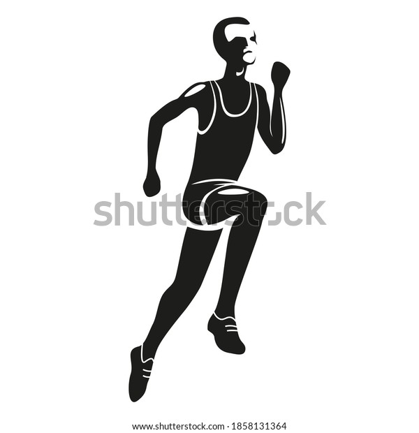 Figure Shows Running Man Drawing Can 库存矢量图（免版税）1858131364 | Shutterstock