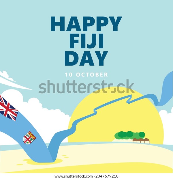 Fiji Day Vector Illustration Long National Stock Vector (Royalty Free ...