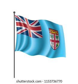 Fiji Flag Vector Illustration On White Stock Vector (Royalty Free) 1153736770 | Shutterstock