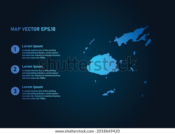 Fiji Map Infographic Style On Dark Stock Vector (Royalty Free ...