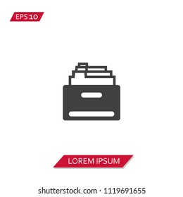 File Cabinet Vector Icon Symbol Stock Vector (Royalty Free) 1119691655 ...