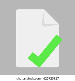 File Confirmation Tick Icon Stock Vector (Royalty Free) 625925927 ...