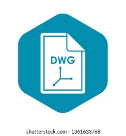 File Dwg Icon Simple Style Isolated Stock Vector (Royalty Free ...