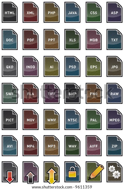 File Extension Icons Vectored Eps Stock Vector (Royalty Free) 9611359 File Extension Icons Vectored Eps Stock Vector (Royalty Free) 9611359