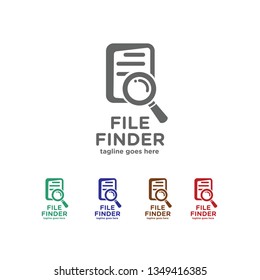 File Finder Logo Template Design File Stock Vector (Royalty Free ...