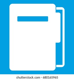 File Folder Icon White Isolated On Stock Vector (Royalty Free ...