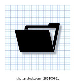File Folder Vector Icon Shadow Stock Vector (Royalty Free) 285100961 ...