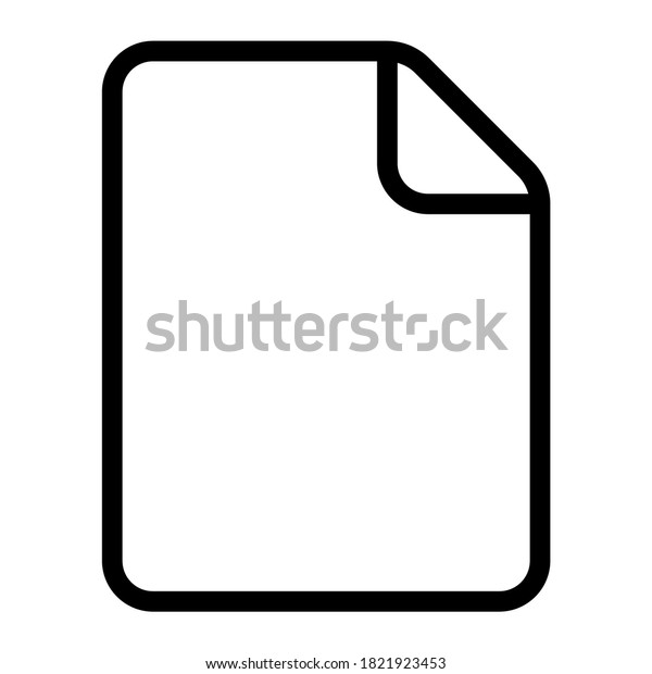 File Icon Outline Style Suitable Website Stock Vector (Royalty Free ...