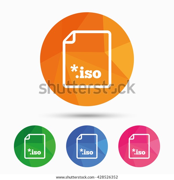 File Iso Icon Download Virtual Drive Stock Vector (Royalty Free ...