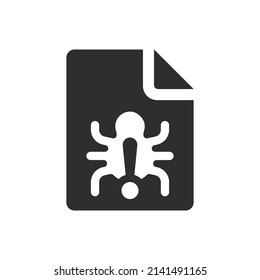 File Malware Icon On White Background Stock Vector (Royalty Free ...