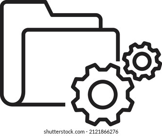 File Management Icon Data Manage Vector: เวกเตอร์สต็อก (ปลอดค่า ...
