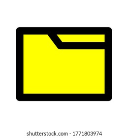 File Manager Yellow Filled Outlined Icon Stock Vector (Royalty Free ...