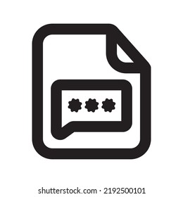 File Password Outline Icon Stock Vector (Royalty Free) 2192500101 ...