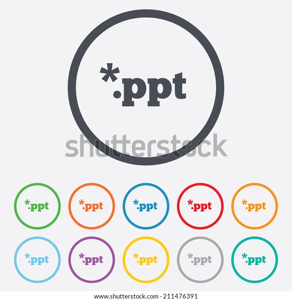 File Presentation Icon Download Ppt Button Stock Vector (Royalty Free ...