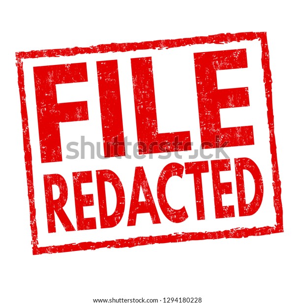 File Redacted Sign Stamp On White Stock Vector (Royalty Free ...