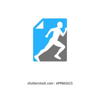 File Run Icon Logo Design Element Stock Vector (Royalty Free) 699865615 ...