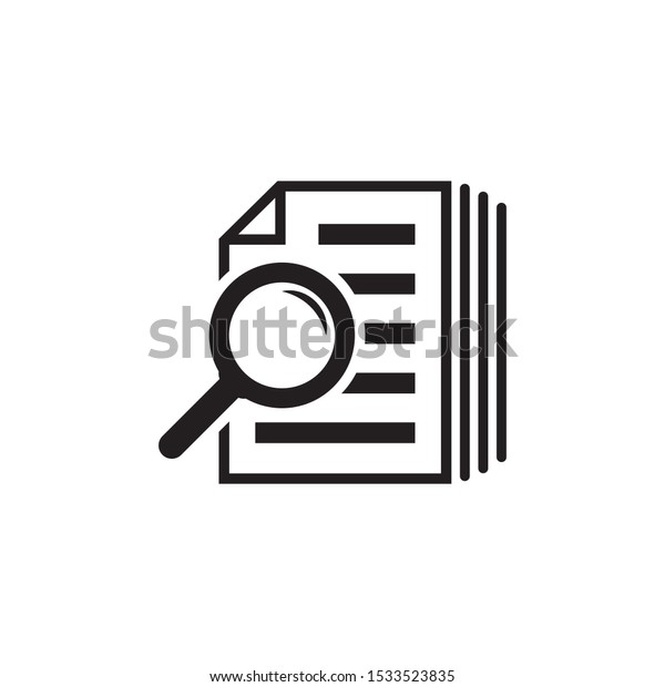 File Search Icon Document Search Vector Stock Vector (Royalty Free ...