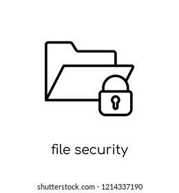 File Security Icon Trendy Modern Flat Stock Vector (Royalty Free ...