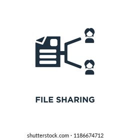 File Sharing Icon Black Filled Vector Stock Vector (Royalty Free ...
