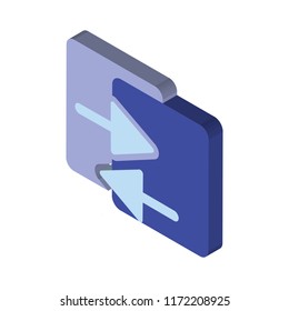 File Sharing Isometric Left Top View Stock Vector (Royalty Free ...