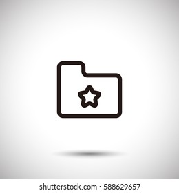 File Star Icon Favorite Folder Vector Stock Vector (Royalty Free ...