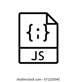 File Type Icons Json File Outline Stock Vector (Royalty Free) 671233504