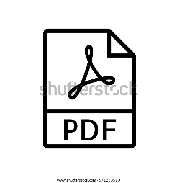 File Type Icons - PDF file (Outline Style)
