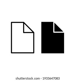 File Vector Icon Folded Paper Document Stock Vector (Royalty Free ...