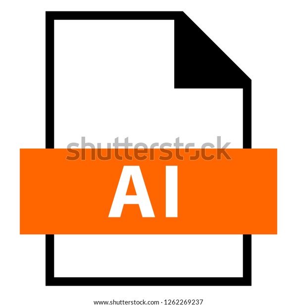 Filename Extension Icon Ai Illustrator File Stock Vector (Royalty Free ...