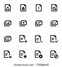 Files Black White Icon Set Stock Vector (Royalty Free) 774088459 ...