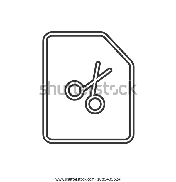 Files Folders Cut Outline Simple Vector Stock Vector (Royalty Free ...