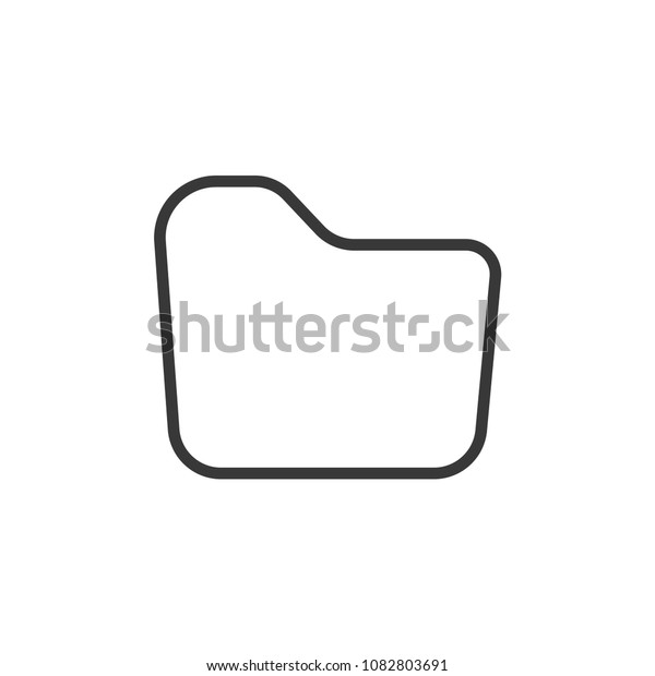 Files Folders Outline Simple Vector Icon Stock Vector (Royalty Free ...