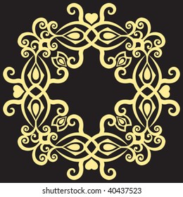 Filigree Floral Design Element Vector Image Stock Vector (Royalty Free ...