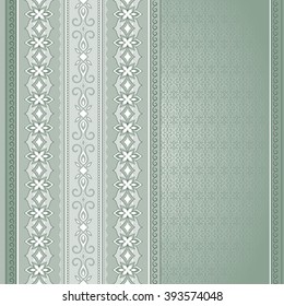 Filigree Green Seamless Border On Light Stock Vector (Royalty Free ...